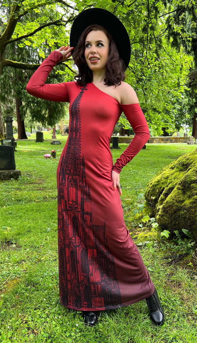 Elspeth - Comfy Cathedral Maxi Dress - READY to SHIP – Witchwood Bags