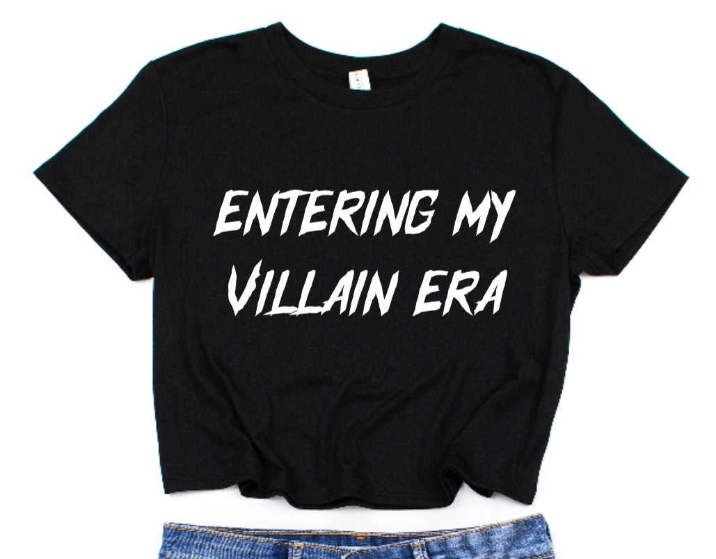 Entering my villain era Cropped T-Shirt – Witchwood Bags