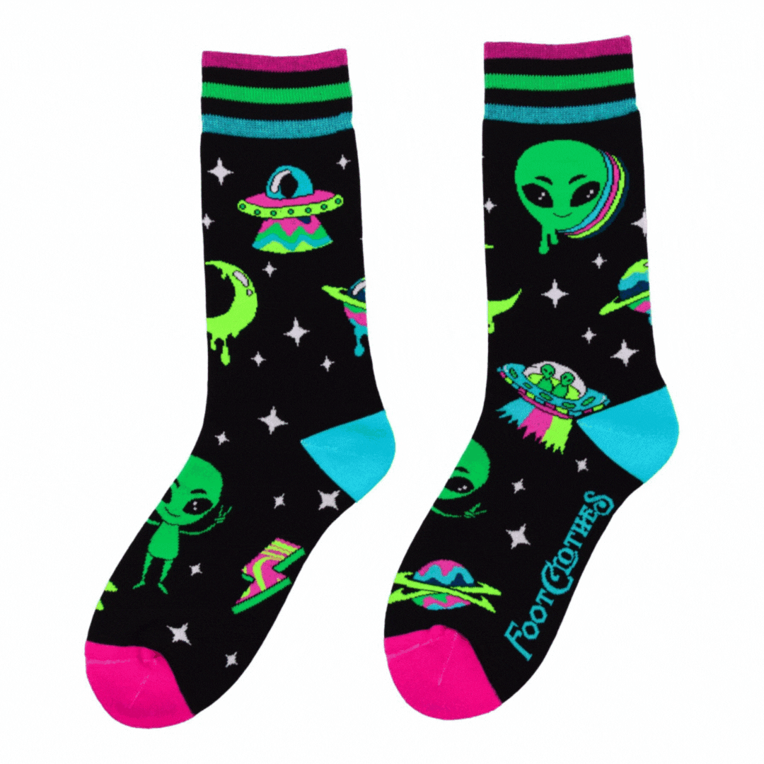Spaced Out Alien Crew Socks – Witchwood Bags