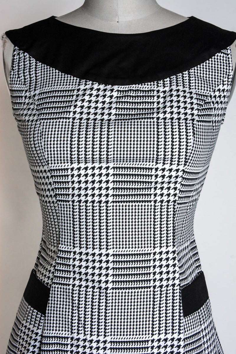 Doreen Dress- Houndstooth Plaid – Witchwood Bags