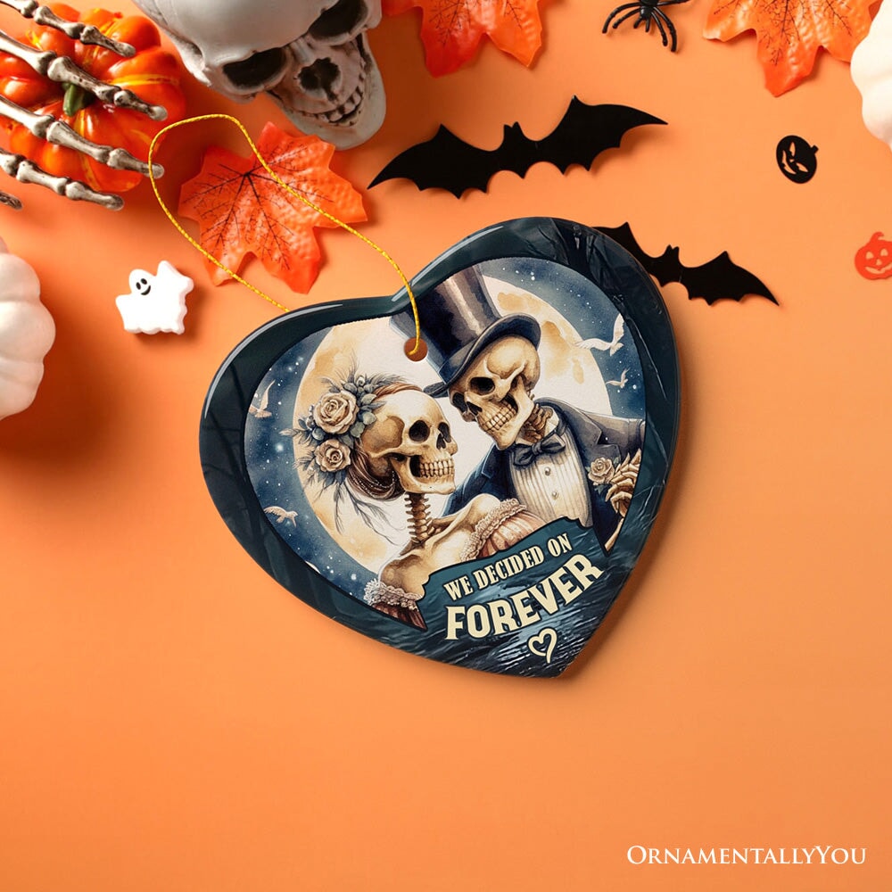 Artistic Skeleton Couple We Decided On Forever Ornament, Gothic Christ ...
