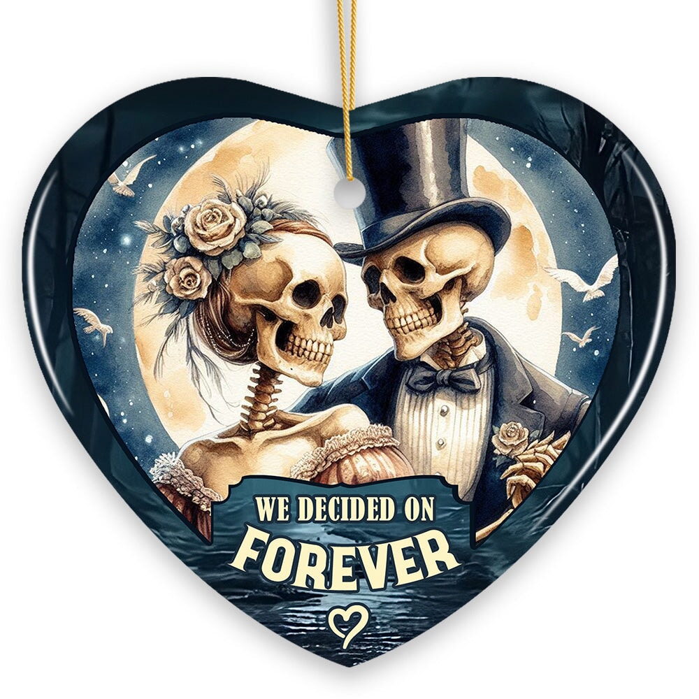 Artistic Skeleton Couple We Decided On Forever Ornament, Gothic Christ ...