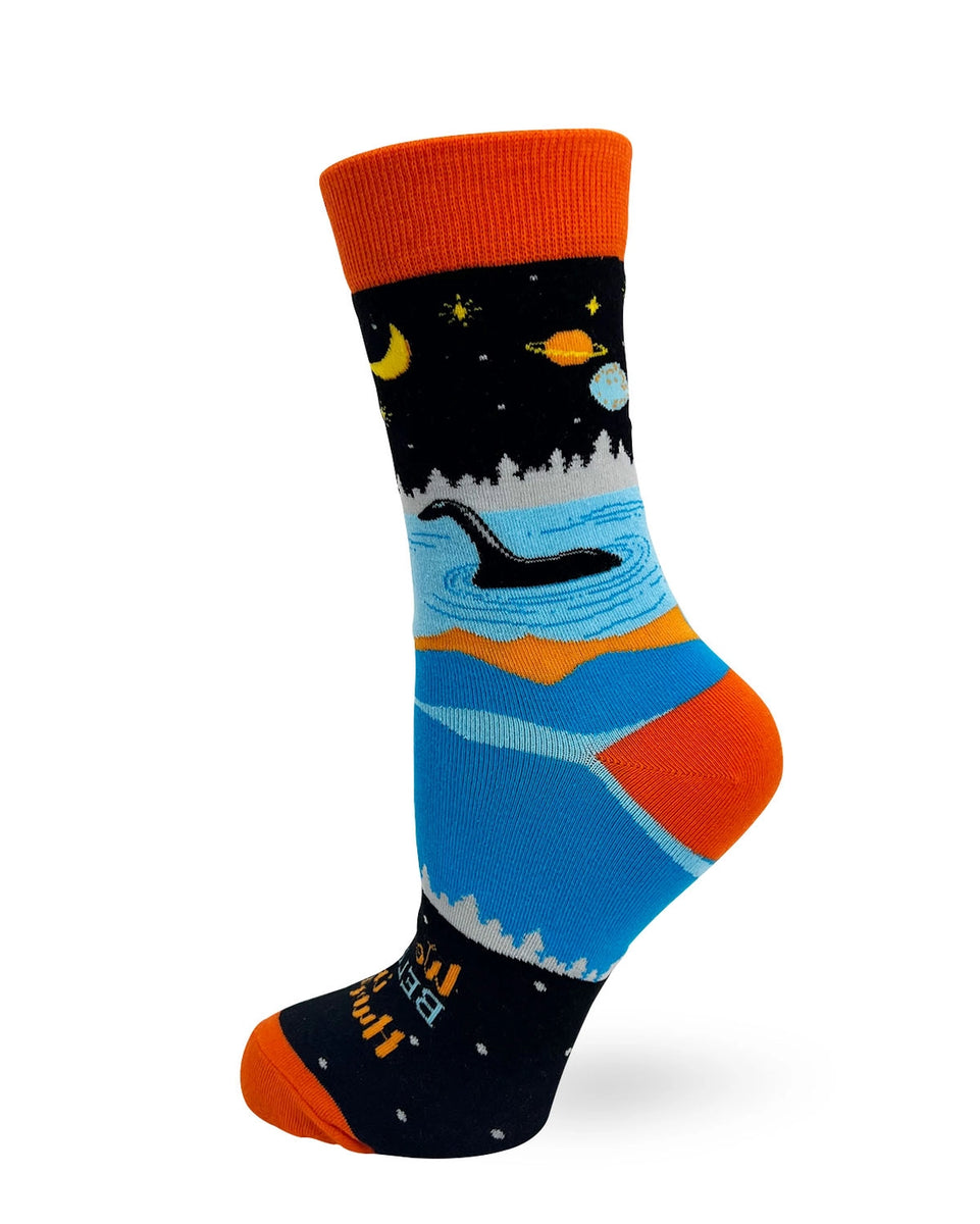 We Don't believe in Humans, Cryptid Novelty Socks – Witchwood Bags