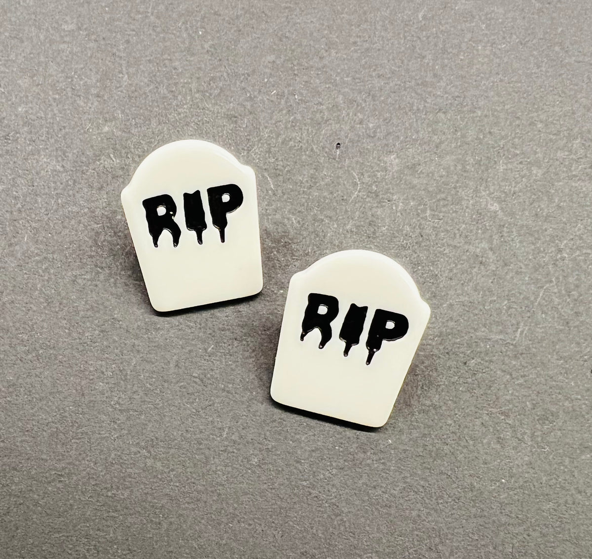 RIP Tombstone Earrings - 152 – Witchwood Bags