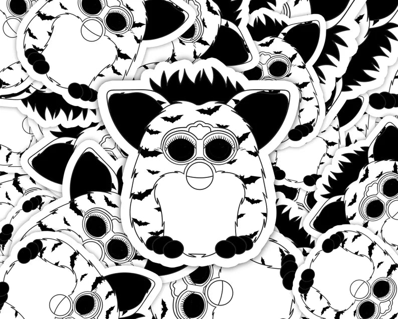 Goth Furby Sticker – Witchwood Bags